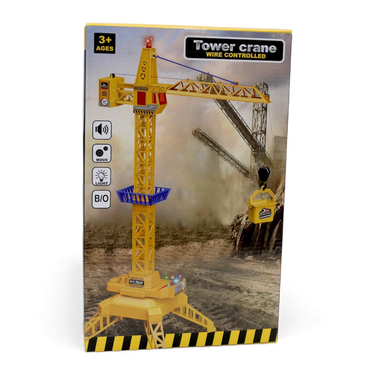 Remote-Control Tower Crane for Kids – Realistic Construction Playset ...